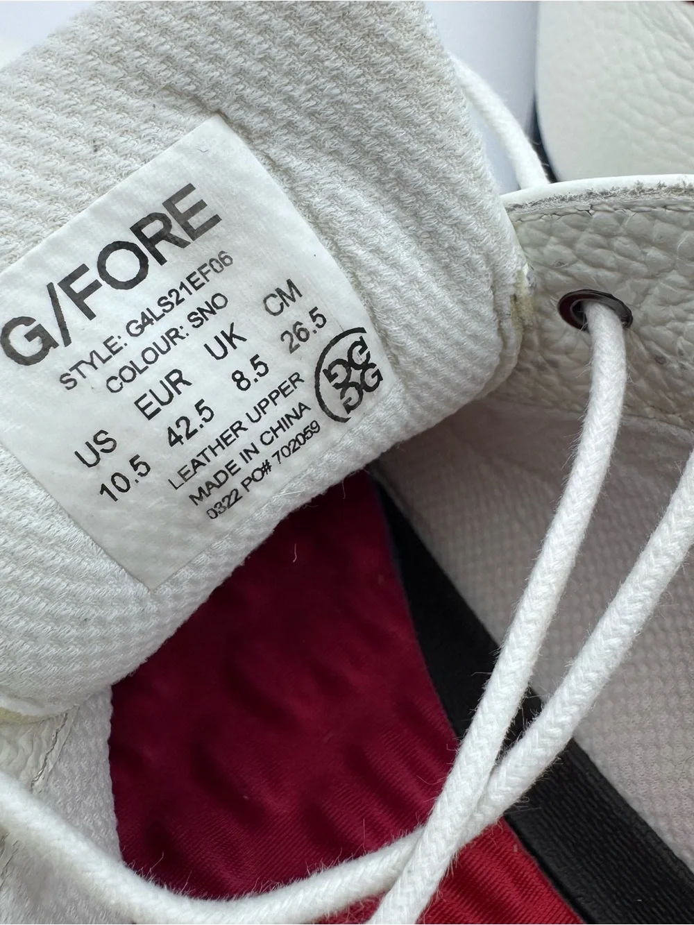 G/FORE | Shoes | Gfore Gallivanter White Golf Shoes Grosgrain Stud Cap ...